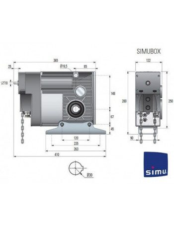 Simu 2009152 - Moteur Simubox 300/12 - Grille et rideau metallique